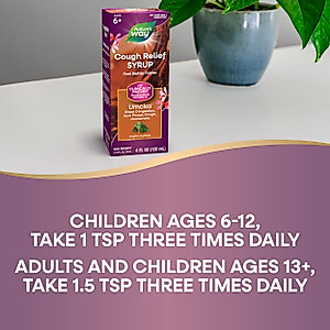 Nature's Way Cough Relief Syrup, Umcka, Chest Congestion, Sore Throat, Cough, Hoarseness, Phenylephrine Free, Homeopathic, Non-Drowsy, 4 Fl Oz (Packaging May Vary)