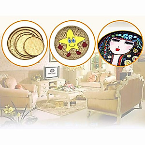 Healifty Round Basket Tray Wicker Round Fruit Basket Woven Food Storage Weaved Shallow Tray Organizer Decorative Rack Display Kids DIY Drawing Board 42cm Round Woven Basket