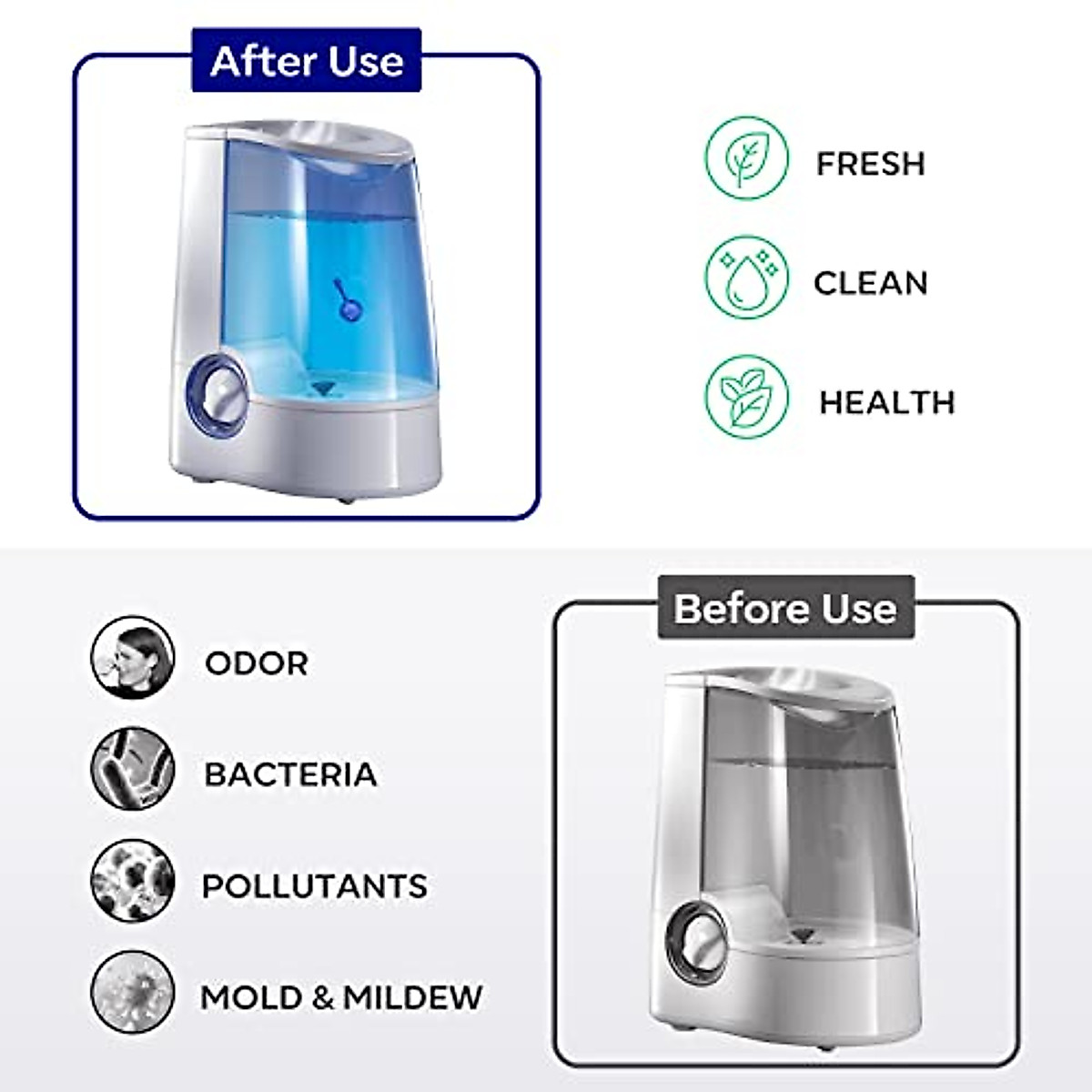 Ganteny 15 PCS PC-1 Humidifier Tank Cleaning Ball Compatible with ProTec Kaz All Warm & Cool Mist Humidifiers, Filters Mineral Deposits, Purifies Water, Eliminates White Dust and Odor (Purple)