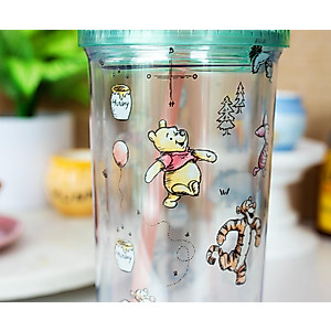 Disney Winnie the Pooh Character Toss Acrylic Carnival Cup with Lid and Straw
