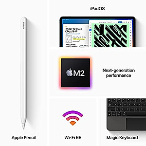 Apple iPad Pro 11-inch (4th Generation): with M2 chip, Liquid Retina Display, 2TB, Wi-Fi 6E, 12MP front/12MP and 10MP Back Cameras, Face ID, All-Day Battery Life – Space Gray