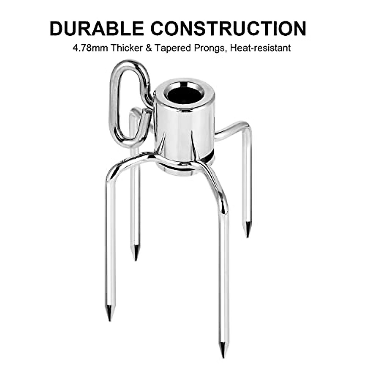 Apromise Rotisserie Forks - Heavy Duty Rotisserie Meat Forks (2 Pieces) | Fit for 1/2-Inch Hexagon & 3/8-Inch and 5/16-Inch Square Rotisserie Spit Rods and Round Spits