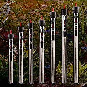 Aquatop 50W Aquarium Submersible Glass Heater – Fully Submersible For Fish Tanks Up To 13 Gallons, 68-93F Adjustable Temperature Range, Fresh & Saltwater Use, Aquarium Heaters, GH-50