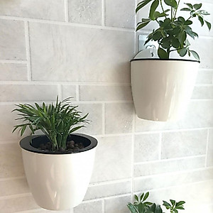 Creative Wall Hanging Plant Pot Holder Self Watering Planter Flowerpot Container Home Wall Decor Container for Garden Balcony Decorative Flower Planter Vase size M