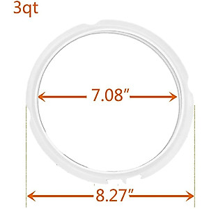 Sealing Ring fits 3 Qt Instant Pot - Replacement Silicone Gasket Seal Rings for 3 Quart Instapot Pressure Cooker Insta Pot Accessories Parts
