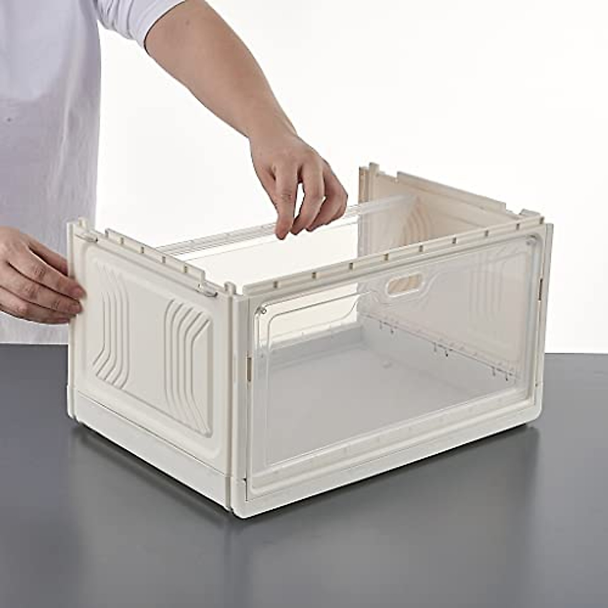 MFCHY Shoe Box Drawer Dormitory Shoe Organizer Shoe Cabinet Folding Space Saving Shoe Cabinet (Color : D, Size : 27 * 20 * 37.5cm)