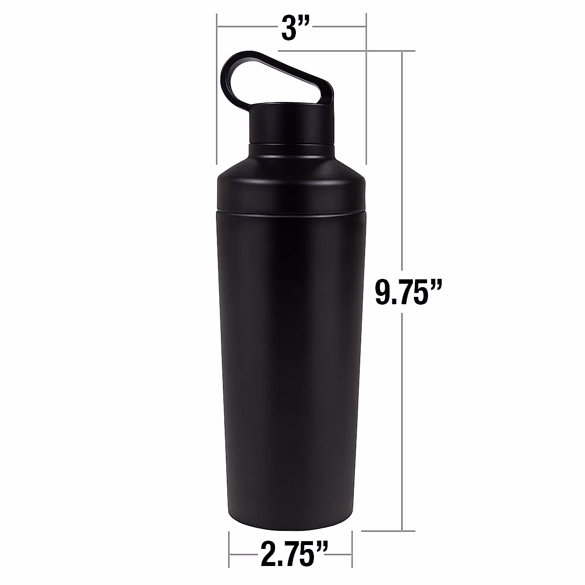 Harry Potter OFFICIAL Happiness 18 oz Insulated Water Bottle, Leak Resistant, Vacuum Insulated Stainless Steel with 2-in-1 Loop Cap