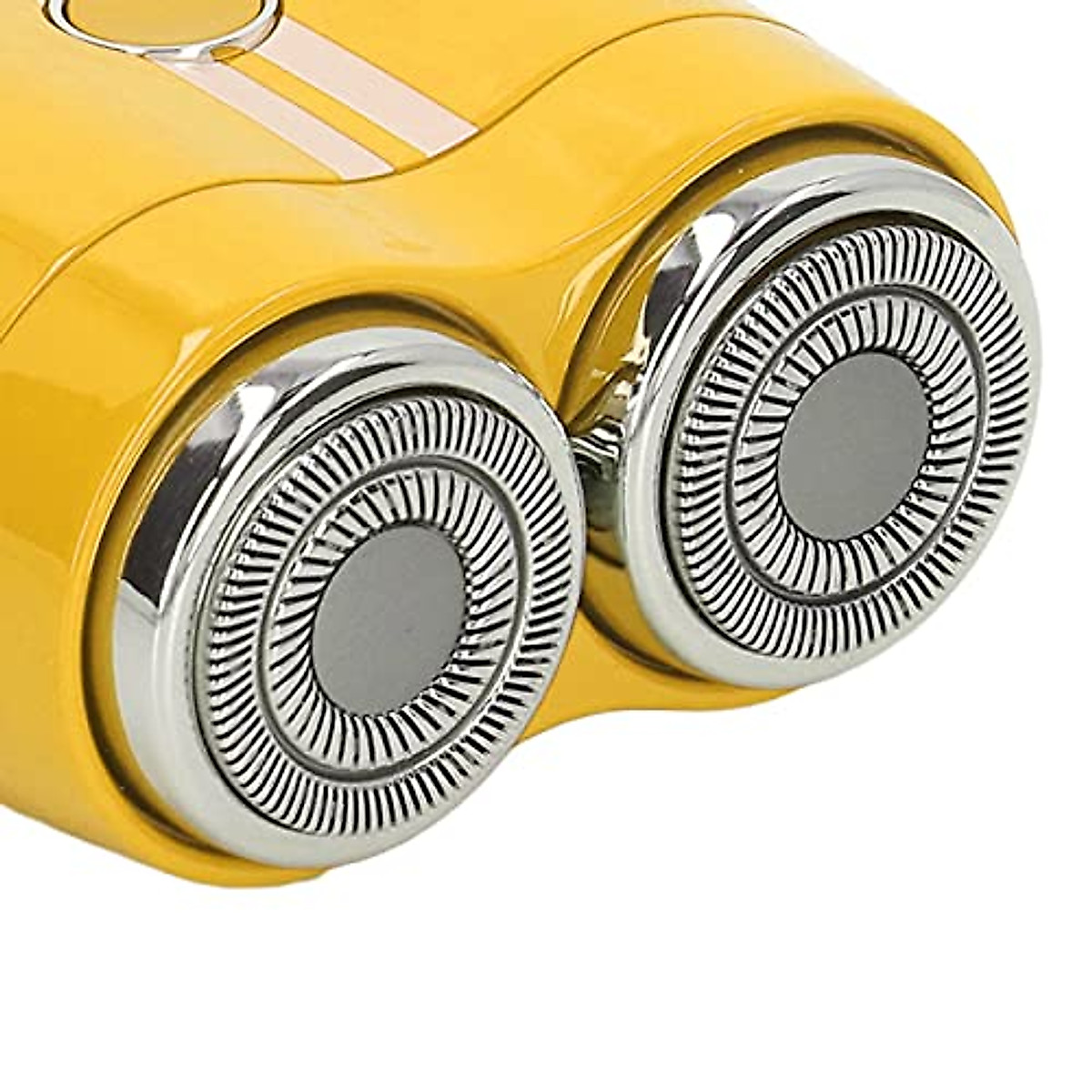 Electric Beard Trimmer, Zinc Alloy Mini Electric Shaver IPX7 Wet and Dry Dual Use for Traveling (Yellow)