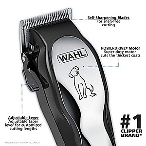WAHL Clipper Pet-Pro Dog Grooming Kit - Heavy-Duty Electric Corded Dog Clipper for Dogs & Cats with Fine & Medium Coats - Model 9281-210
