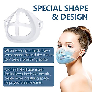 Cool Protection Stand - 3D Mask Bracket - Face Mask Inner Support Frame - Plastic Brackets - More Space for Comfortable Breathing Protect Lipstick Washable Reusable