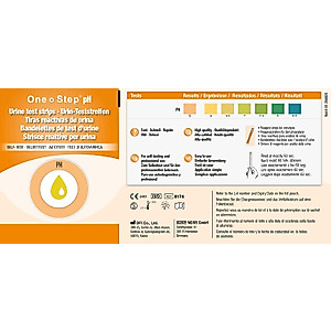 One Step pH Urine Test Strips, 100 Strips, Testing Alkaline & Acidity Levels in The Body, Track & Monitor Your pH Level Using Urine, Highly Accurate Results in 60 Seconds
