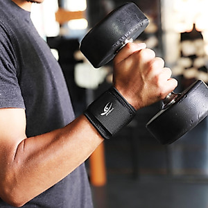 HiRui Wrist Compression Strap Wrist Brace Wrist Band Wrist Support for Fitness, Weight Lifting, Tendonitis, Carpal Tunnel Arthritis, Wrist Pain Relief, Wrist Wraps for Men Women, Adjustable (2 PCS)