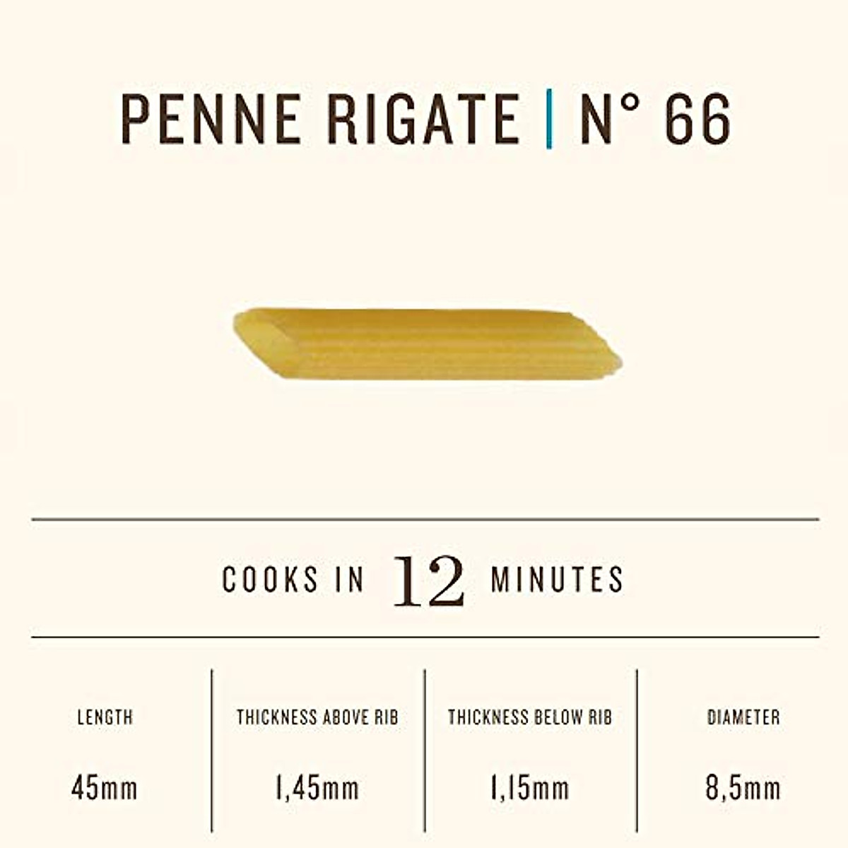 Rummo Italian Pasta GF Penne Rigate No.66, Always Al Dente, Certified Gluten-Free (5 Pack, 12 Ounce Each)