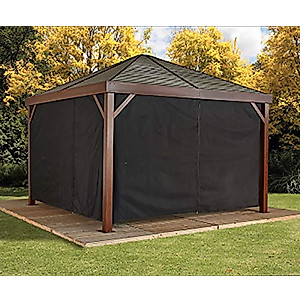 Sojag 135-9163360 South Beach Outdoor Gazebo, Black