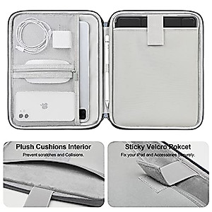 Lacdo Tablet Sleeve Case for 10.9 inch New iPad / 11 inch iPad Pro / 10.2 inch iPad / 10.9" iPad Air / 10.5 inch iPad Pro Air, Galaxy Tab A8 10.5" Protective Bag, Fit Apple Smart Keyboard, Dark Gray