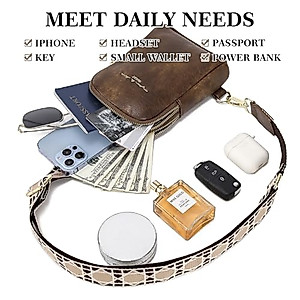 INICAT Travel Small Sling Bag Crossbody Bags Gifts for Women(Brown J)