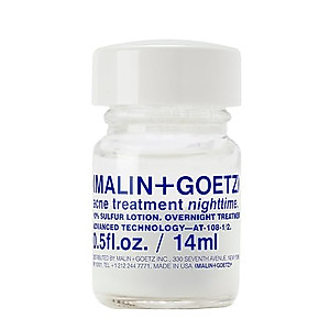 Malin + Goetz Acne Treatment Nighttime, 0.5 Fl. Oz. - Overnight Sulfur Acne Spot Treatment, Blemish Control & Scar Treatment, All Skin Types, Vegan & Cruelty Free