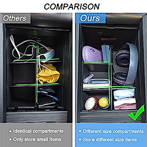 PIMCAR Compatible with Honda Pilot 2016-2022 / Honda Ridgeline 2017-2023 / Honda Passport 2019-2023 Center Console Organizer Insert Armrest Divider Accessories