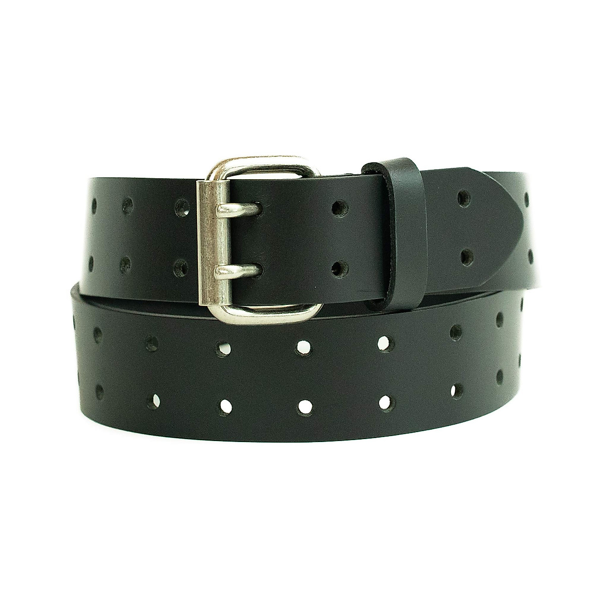 Dickies Men's Leather Double Prong Belt, Black, 38