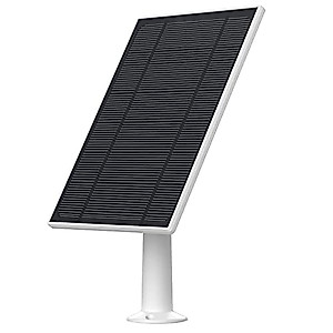 6W Solar Panel Charging Compatible with Eufy Solocam L40/L20/S40/3/3C Only,with 13.1ft Waterproof Charging Cable, IP65 Weatherproof,Includes Secure Wall Mount(Type-c Connector)(White) (1)