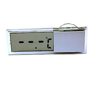 Aisoway Vehicle-Mounted Digital Window Thermometer LCD Celsius Fahrenheit Car Clock