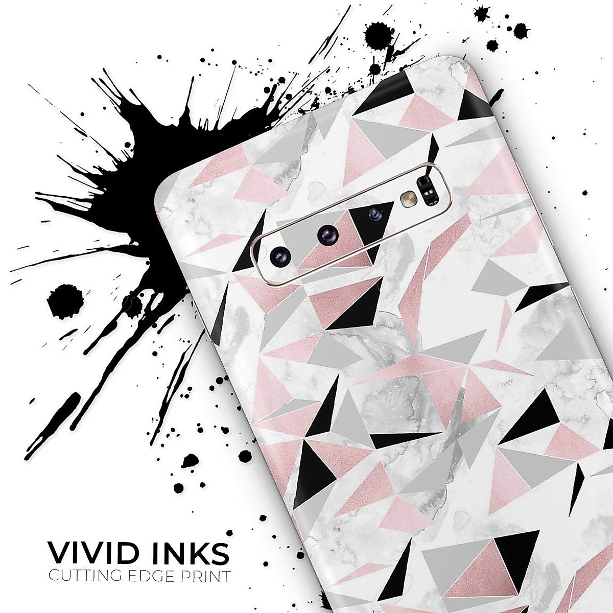 DesignSkinz Karamfila Marble & Rose Gold v7 Protective Vinyl Decal Wrap Skin Cover Compatible with The Samsung Galaxy S20 (Screen Trim & Back Glass Skin)