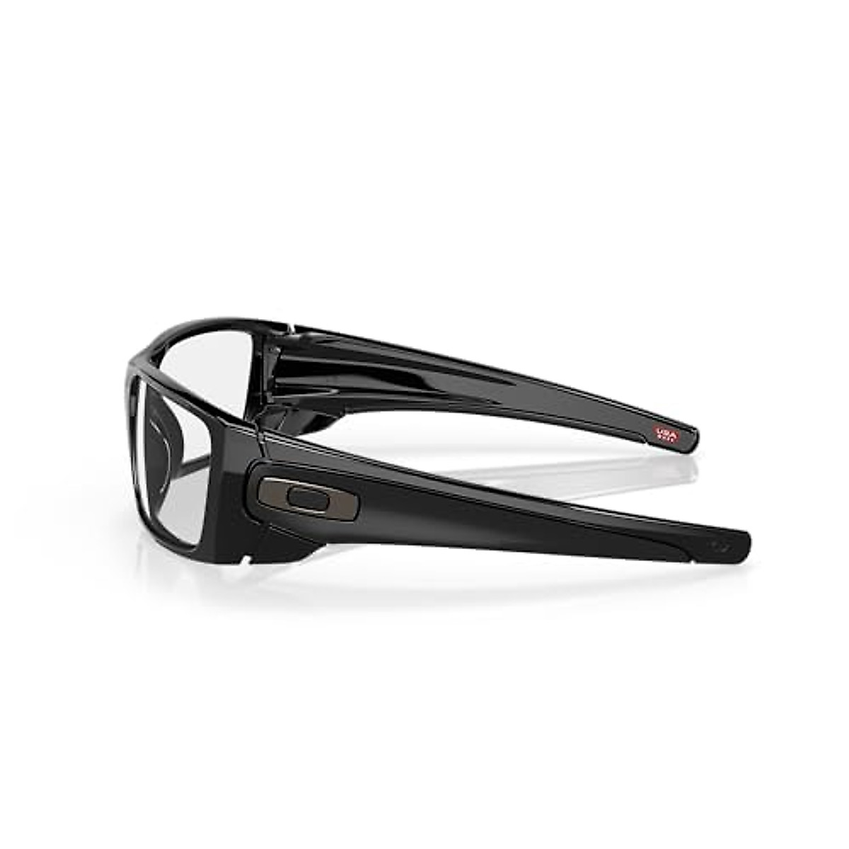 Oakley Men's OO9096 Fuel Cell Rectangular Sunglasses, Polished Black/Clear, 60 mm