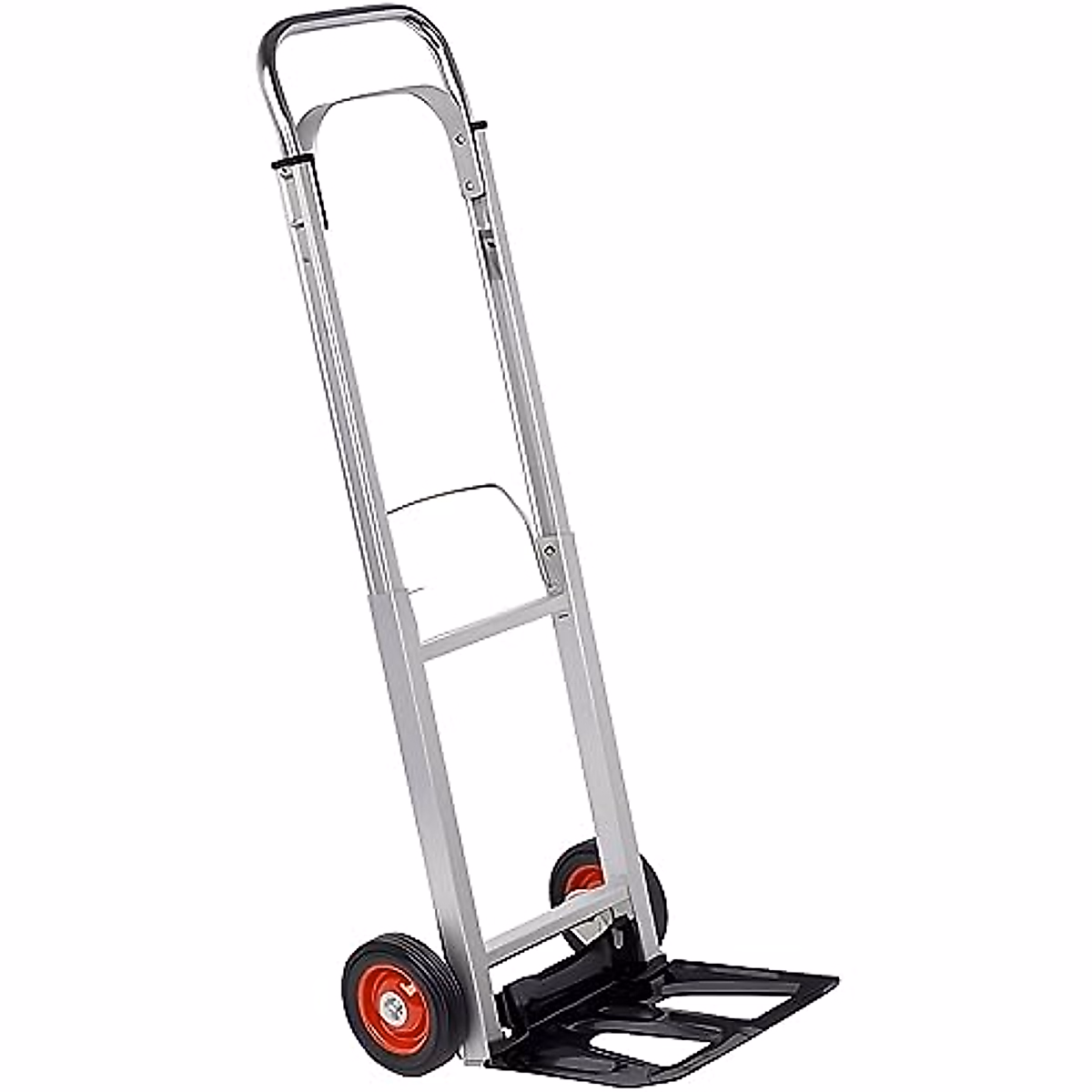 Folding Aluminium Industrial Hand Trolley - with Anti Puncture Tyres and 220LB Load Capacity (White) - 5 Year Warranty - Collapsible Handtruck - Portable G-Rack Folding Dolly-Folding Hand Truck