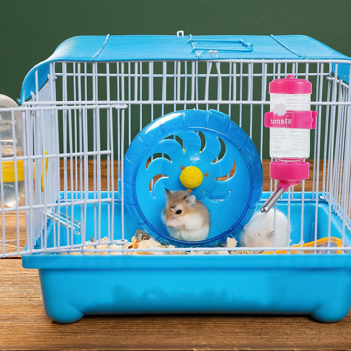 POPETPOP 3 Pcs Hamsters Water Bottle - 2.7 oz Automatic No Drip Hanging Drinking Dispenser, Small Animals Water Feeder Drinking Fountain for Guinea Pig Squirrel Rabbit Dwarf Gerbil Chinchilla