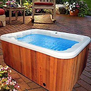 Spa Depot Thermo-Float 16-mil 6ft x 6ft Hot Tub Bubble Cover Floating Spa Blanket - trimmable Heavy-Duty Insulating Solar Heating