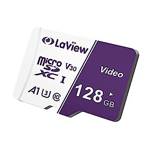 LaView 128GB Micro SD Card,Micro SDXC UHS-I Memory Card-100MB/s,667X,U3,Class10,Full HD Video V30,A1,FAT32,High Speed Flash TF Card P500 for Computer with Adapter/Camera/Phone/Drone/Dash Cam/Tablet/PC