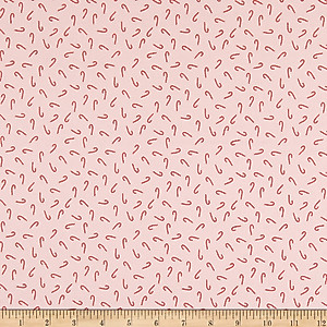 Riley Blake Santa Claus Lane Candy Canes Pink Quilt Fabric By The Yard