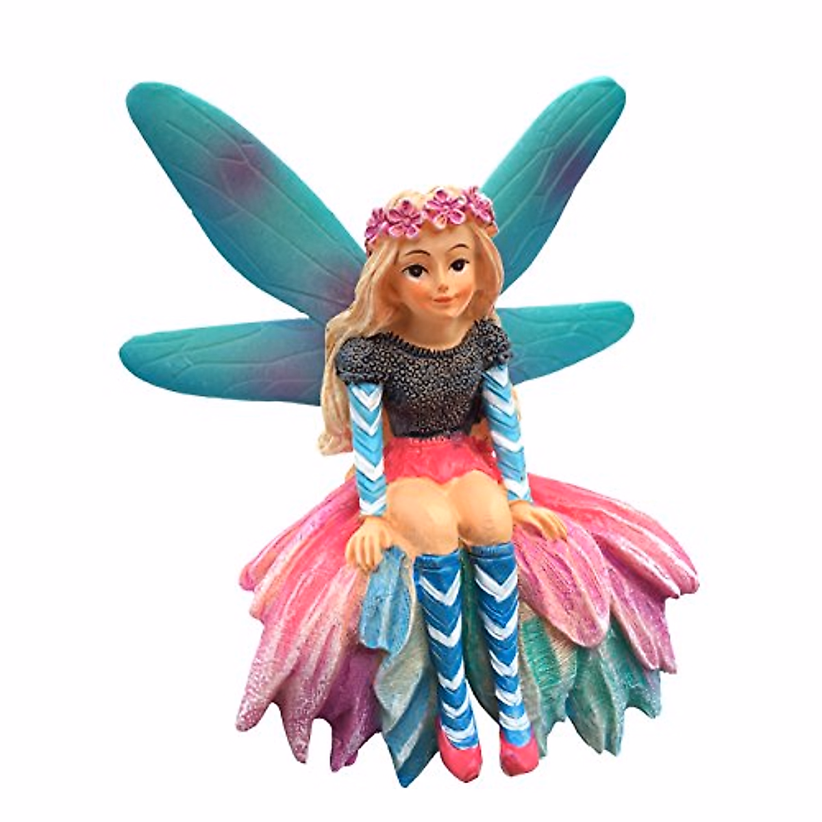 GlitZGlam Katrina The Garden Fairy – a Miniature Fairy Statue for Your Fairy Garden and Miniature Figurines