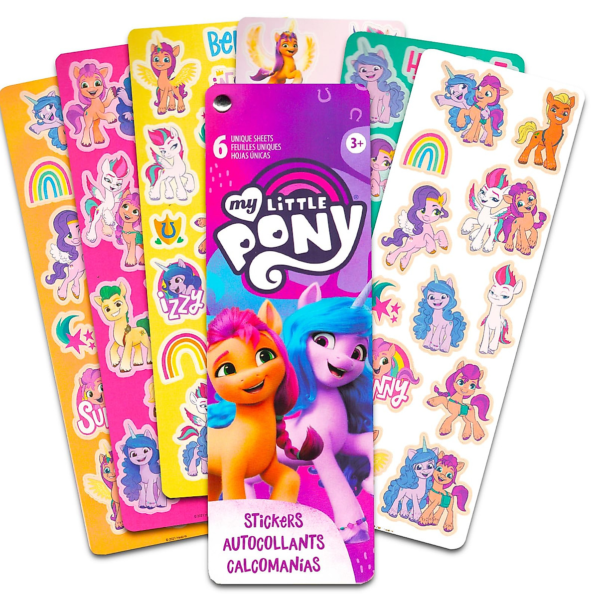 My Little Pony Stickers Party Favors 16 Sheets - MLP Favorites Include Rainbow Dash, Twilight Sparkle, Pinkie Pie, Rarity, and More!