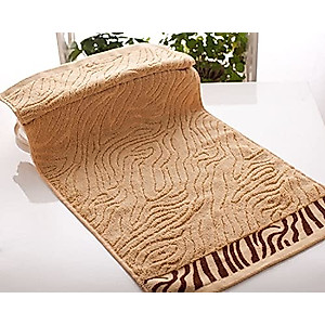 Kissvian Tiger Striped Bathroom Hand Towels Set, Absorbent Soft Bamboo Fiber face Towel for Home(3Pc, 13 x 29 Inch)