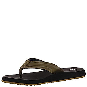 Quiksilver Unisex-Child Youth Monkey Wrench Flip Flop Sandal Big, TAN-Solid, 1(32) M US Little Kid