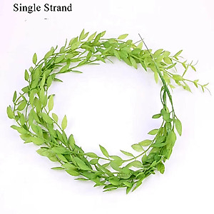 12Pcs Artificial Vines Fake Greenery Garland Hanging Plants With Willow Leaf for Wedding Garden Party Wall Home Indoor Decoration