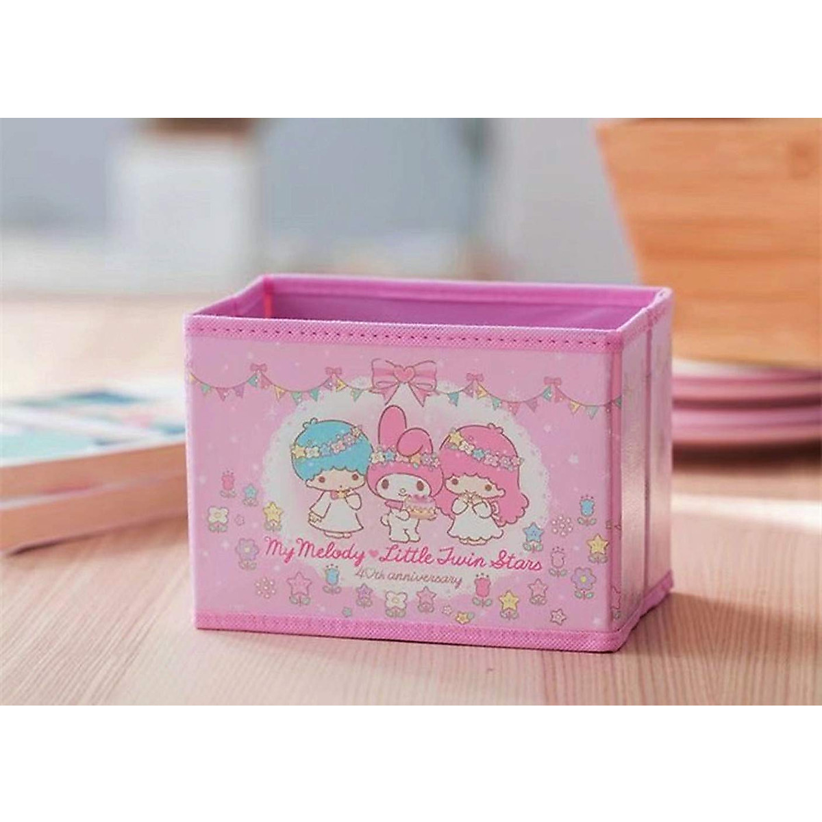 Kerr's Choice Collapsible Storage Bin Melody Foldable Baskets | Kawaii Office Desk Room Decoration Cute Room Decor