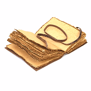 CLA Journal, Vintage Leather Journal, Handmade Deckle Edge Paper Journal, Leather Sketch Book, Leather Notebook, Leather Journal for Women, Leather Journal for Men (7 x 5 Inch, Vintage Brown)