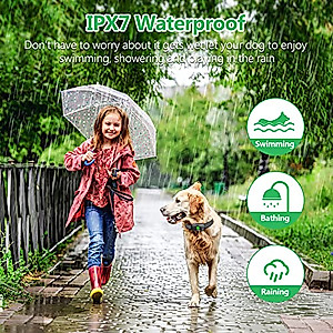 Dog Shock Collar,IPX7 Waterproof Dog Training Collar with 3Safe Training Modes,Beep,Vibration and Adjustable 0-16 Shock Levels,PORUIS Rechargeable Dog E-Collar for 8-120lb Dogs with 1640ft Remote