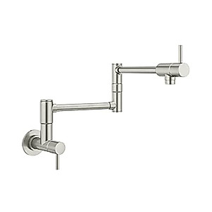Pfister GT533-PFS Lita 2-Handle Wall Mount Pot Filler, Stainless Steel
