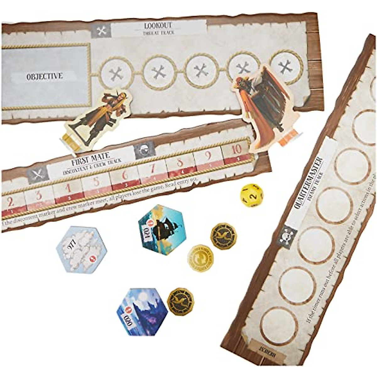 Forgotten Waters Board Game - Embark on a Hilarious Pirate Adventure in a World of High Seas Hijinks! Cooperative Strategy Game, Ages 14+, 3-7 Players, 2-4 Hour Playtime, Made by Plaid Hat Games