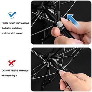 Small Mini Umbrella with Case by GAOYAINIG Light Compact Design Perfect for Travel Lightweight Portable Parasol Outdoor Sun&Rain Umbrellas Black