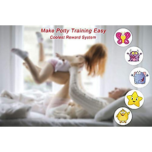 Potty Training Color Changing Stickers, Baby Toilet Training Sticker, Toilet Targets Stickers, Stickers for Potty Training Use with or Without Potty Chart or Potty Watch (5PCS) (A)