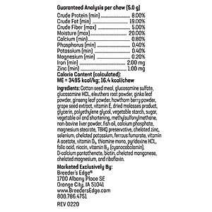 Breeder's Edge Oxy Stud- Male Performance Supplement- for Medium & Large Dogs- 60ct Soft Chews