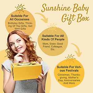 Get Well Soon Gift Baskets for Women, 9pcs Care Package for Women, After Surgery Recovery Gifts for Women, Feel Better Gifts Thinking Of You Gifts - Sending You Sunshine Box for Sick Friend