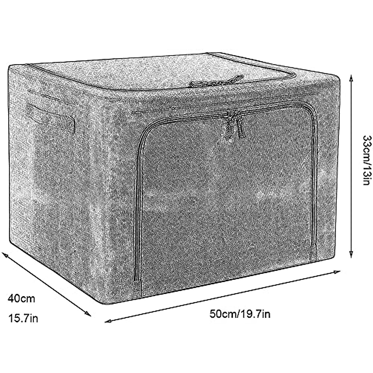 ZyHMW Large Foldable Clothing Storage Bags 2PCS, 66L Clothes Storage Bins, Thick Fabric Closet Organizers and Storage (Color : Bb) (Color : Bb)