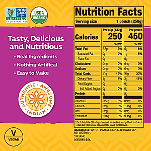 Tasty Bite Jasmine Rice, Microwaveable Cooked Rice, 8.8 Ounce (Pack of 12)