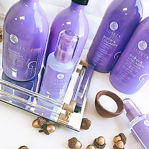 Luseta Biotin & Collagen Hair Growth Set: 16.9oz Shampoo, 16.9oz Conditioner, 3.38oz Serum, and 16.9oz Mask