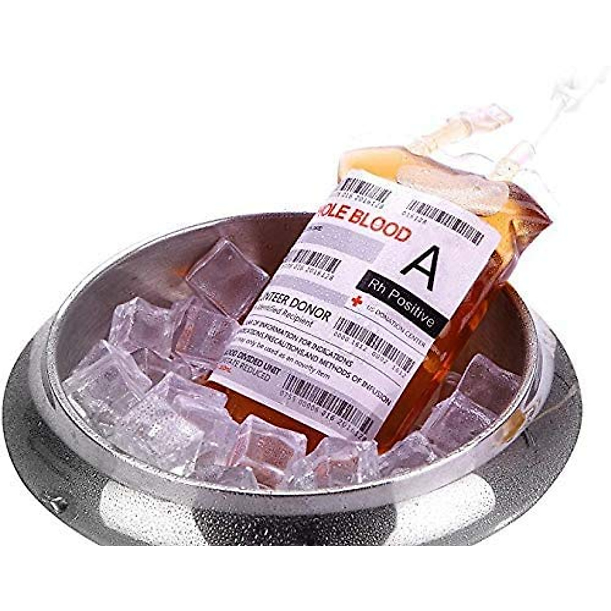 IV Blood Energy Bag for Drinks Halloween Theme Party, Costume Props Container 11.5oz With labels+clips (25pcs)